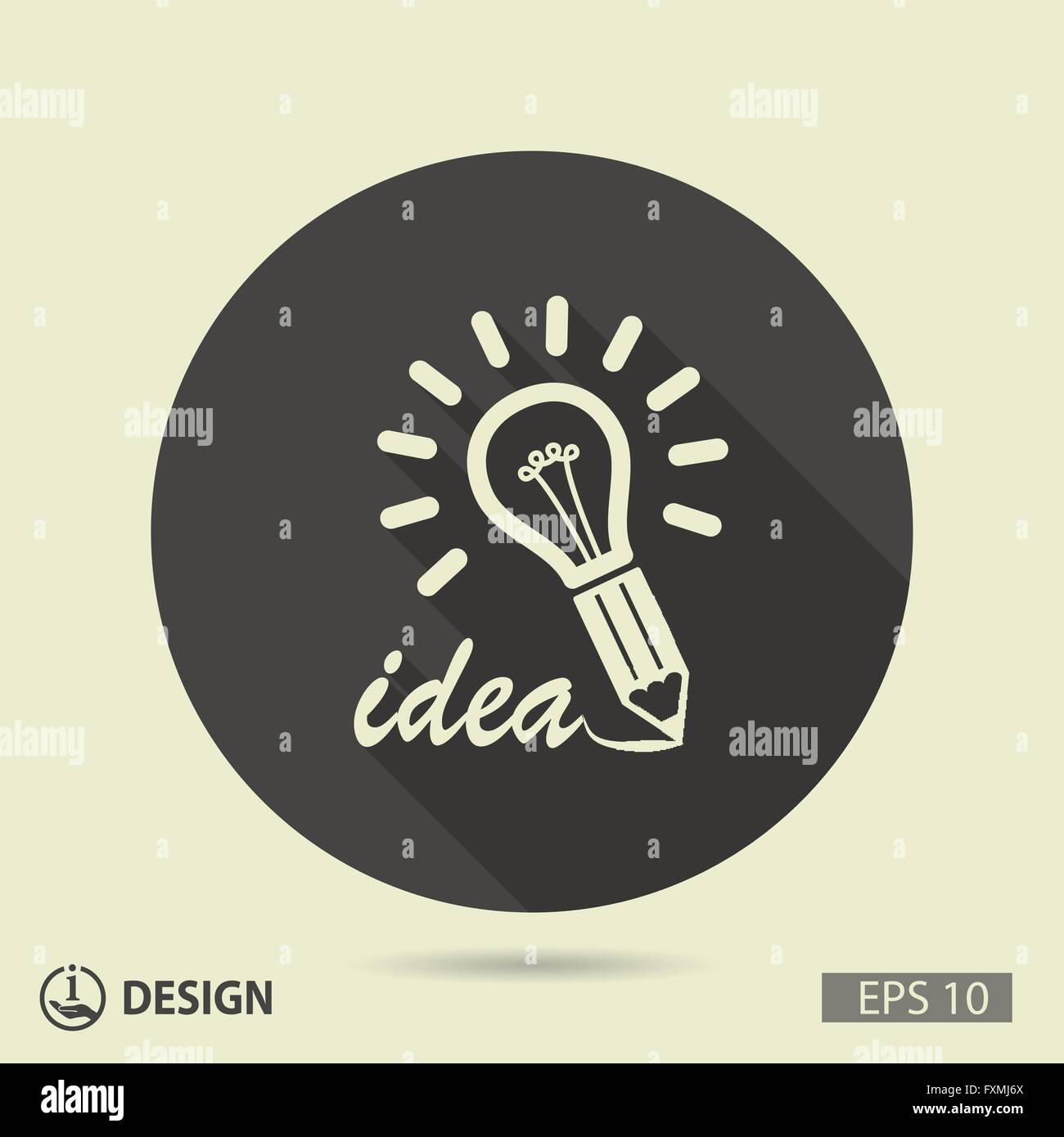 Pictograph of light bulb Stock Vector Image & Art - Alamy