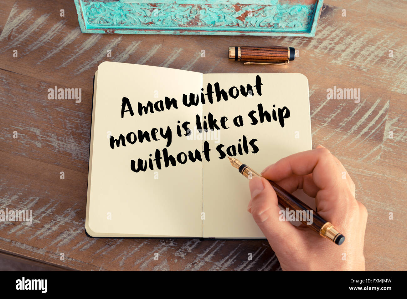 Money without working man writing hi-res stock photography and images ...