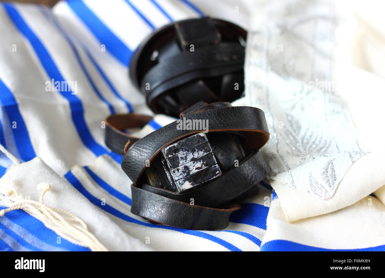 Prayer Shawl Tallit jewish religious symbol Stock Photo - Alamy