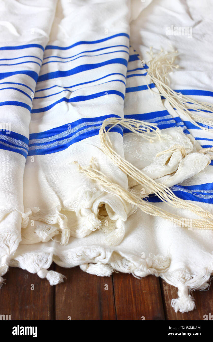 Prayer Shawl - Tallit, jewish religious symbol Stock Photo - Alamy