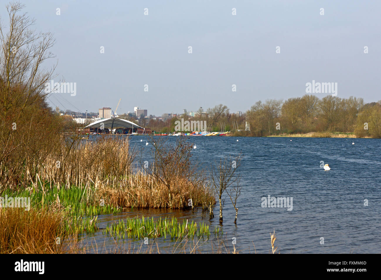 A view of Whitlingham Great Broad and the Outdoor Education Centre at ...