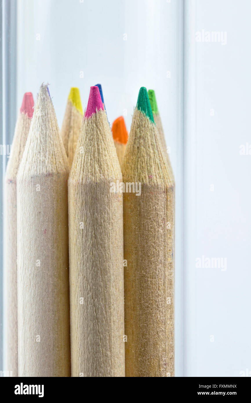 Color pencil set in glass hi-res stock photography and images - Alamy