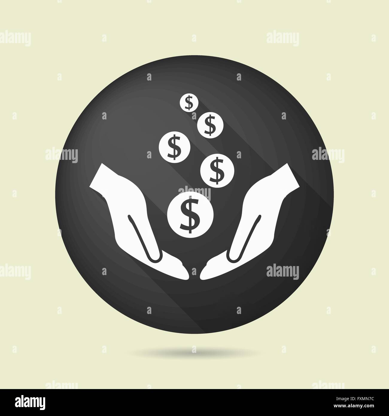 Pictograph of money in hand Stock Vector Image & Art - Alamy