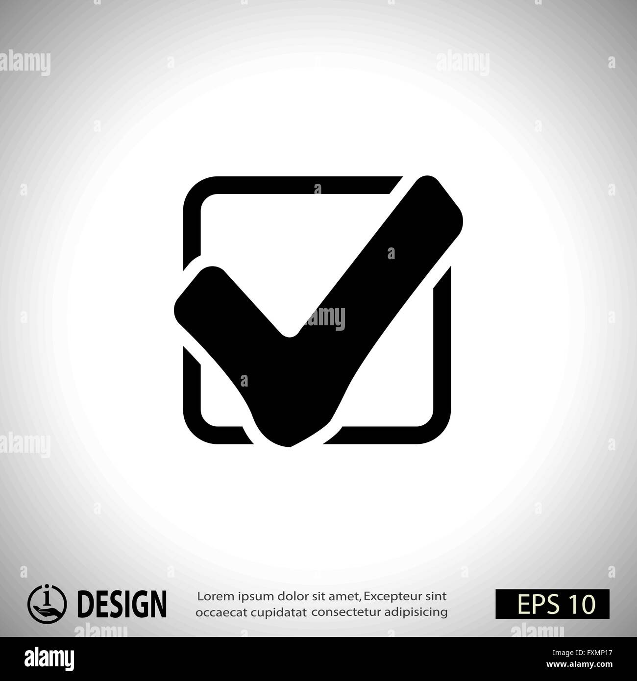 Pictograph of check mark Stock Vector Image & Art - Alamy