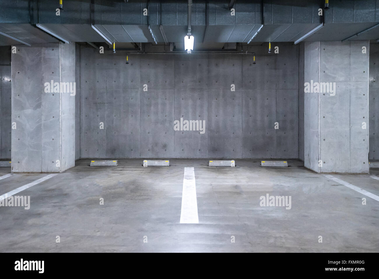 empty Parking garage underground, interior shopping mall at night Stock ...