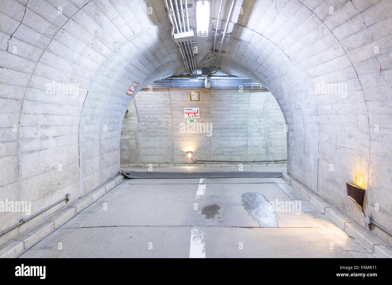 Interior of an urban walkway tunnel road Stock Photo - Alamy