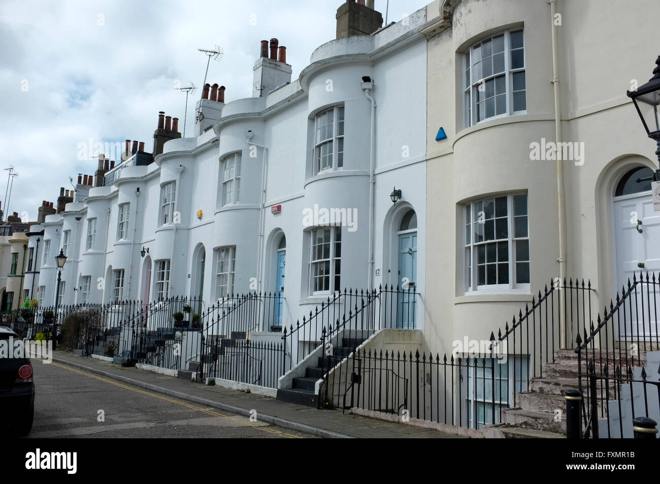 guildford lawn crescent in ramsgate coastal town east kent uk april ...