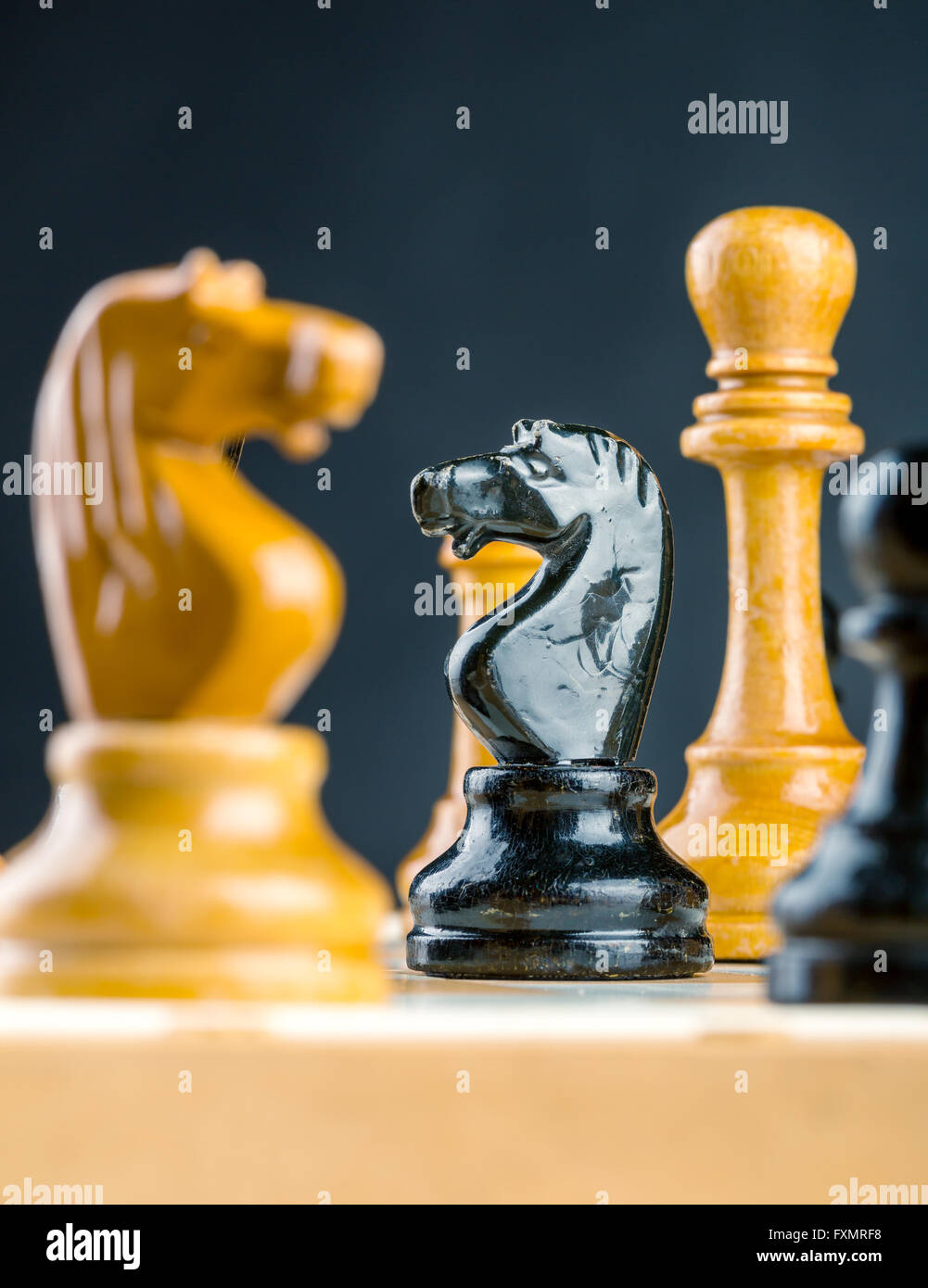Chess figures on the chess board hi-res stock photography and images ...