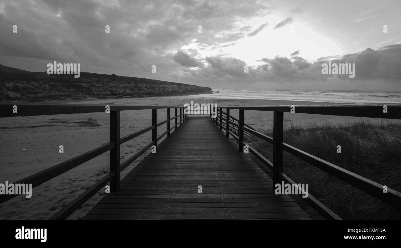 Boardwalk summer dune gangway portugal nature hi-res stock photography ...