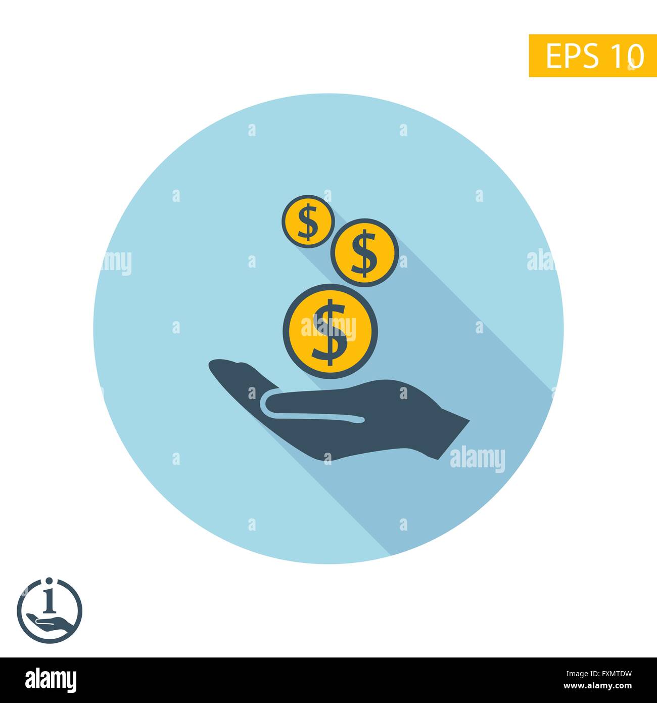 Pictograph of money in hand Stock Vector Image & Art - Alamy