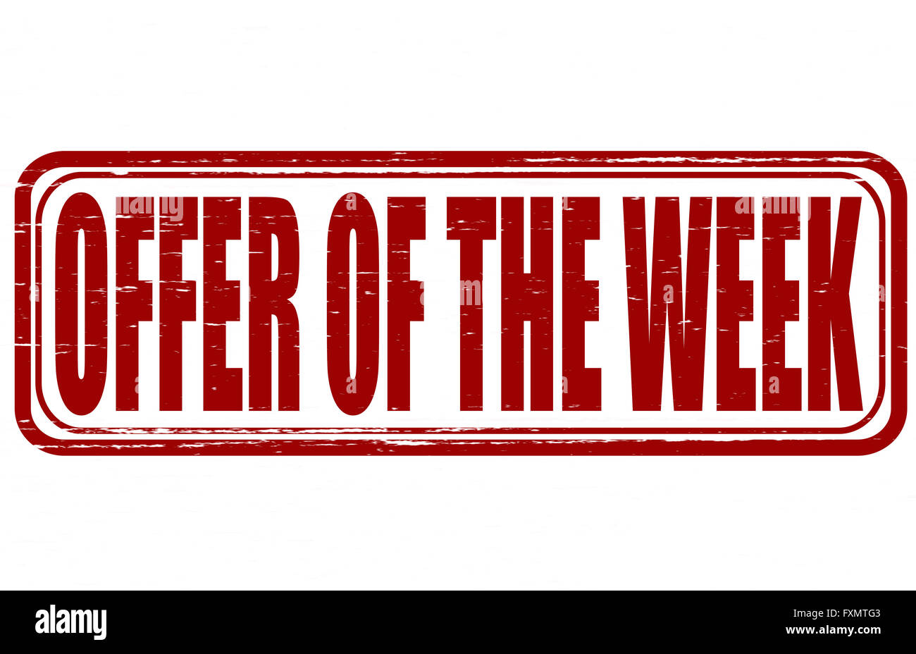 Stamp with text offer of the week inside, vector illustration Stock ...