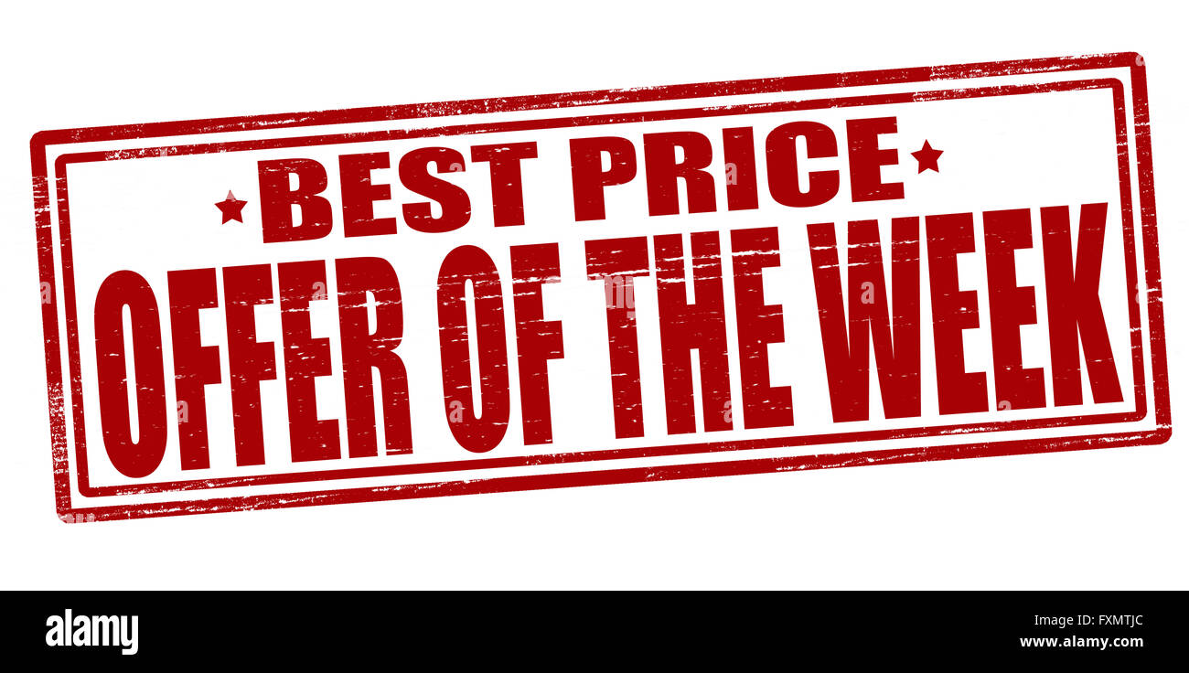 Stamp with text offer of the week inside, vector illustration Stock ...