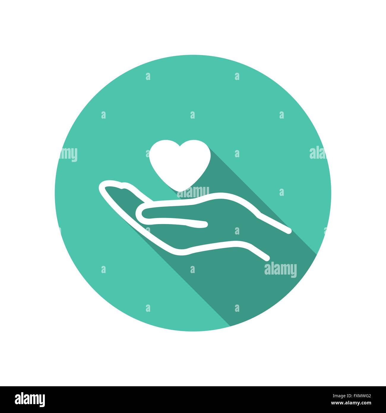Pictograph of heart in hand Stock Vector Image & Art - Alamy