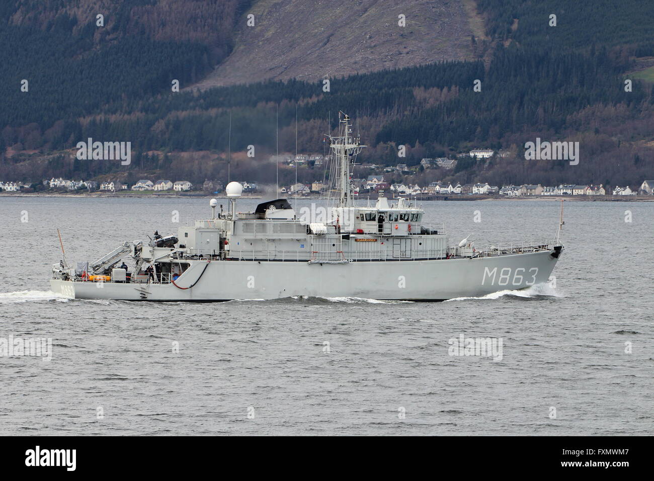 HNLMS Vlaardingen (M863), an Alkmaar-class minesweeper of the Royal ...
