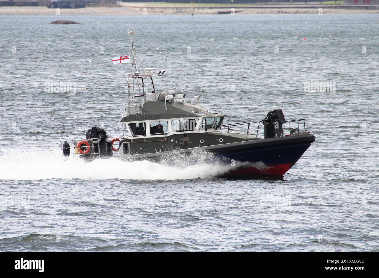 Rona, an Island-class launch of the Royal Marines (43 Commando Fleet ...