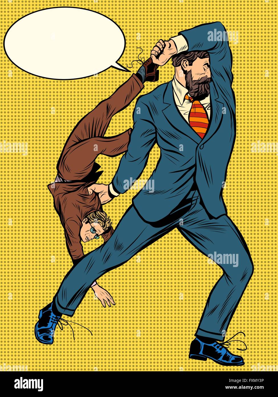 Giant businessman throws competitor Stock Vector Image & Art - Alamy