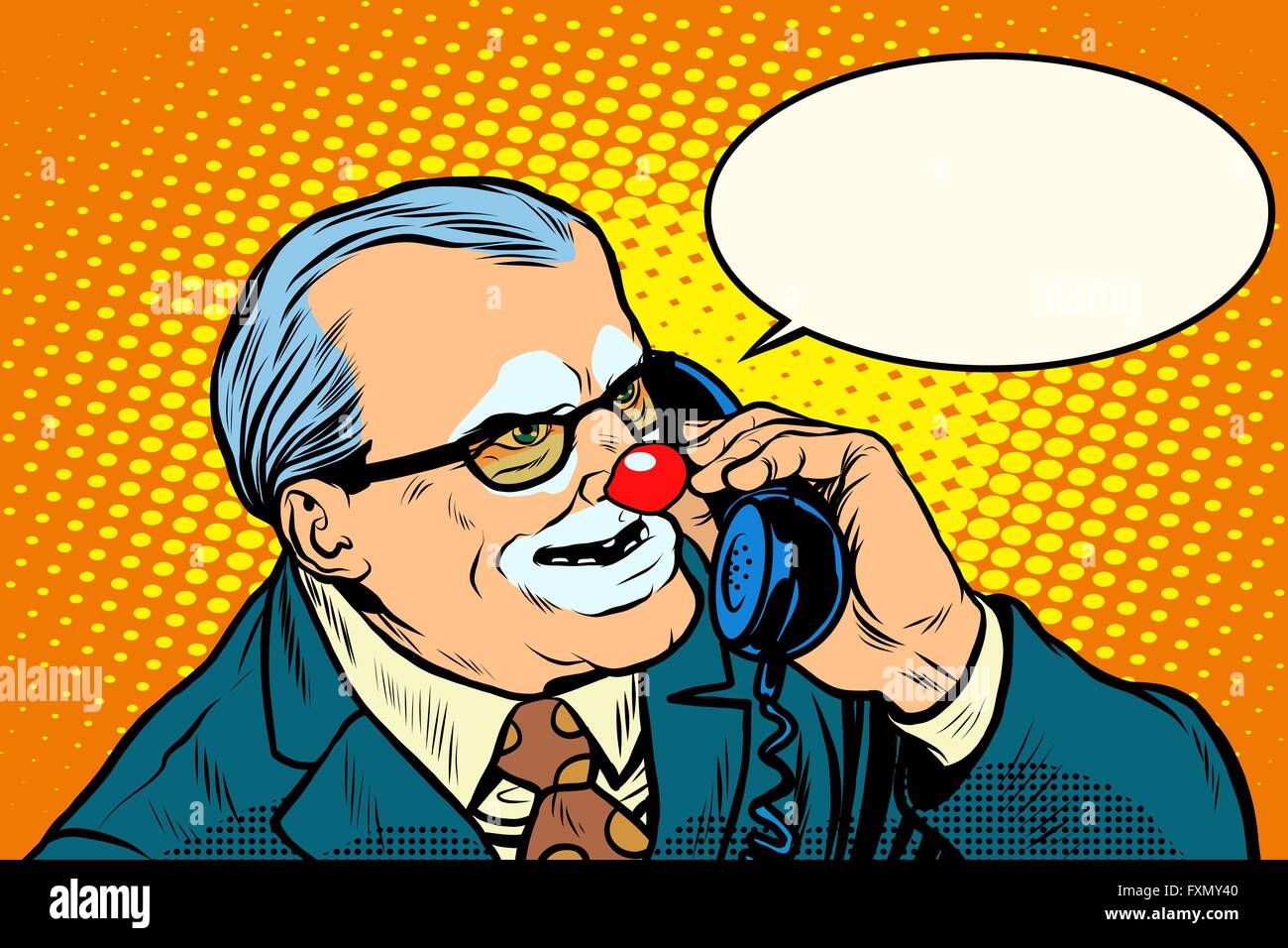 boss clown on the phone Stock Vector Image & Art - Alamy