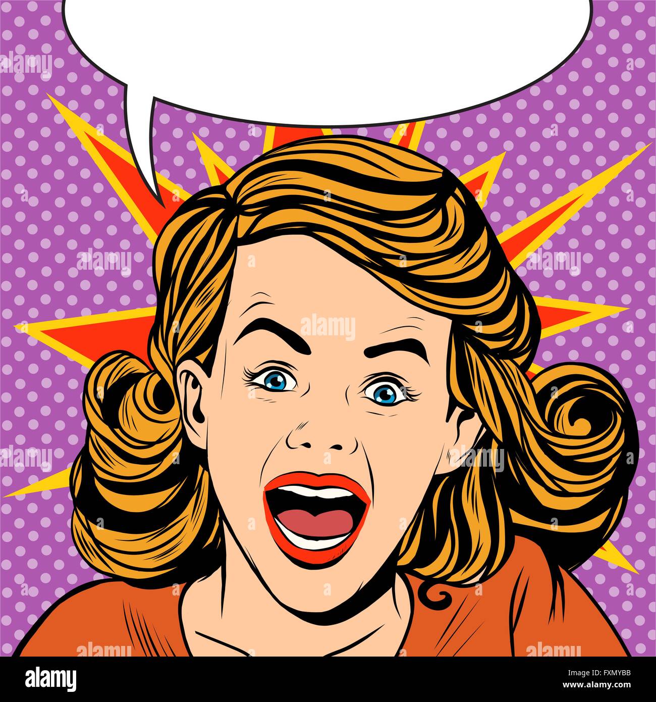 Screaming woman horror Stock Vector Images - Alamy