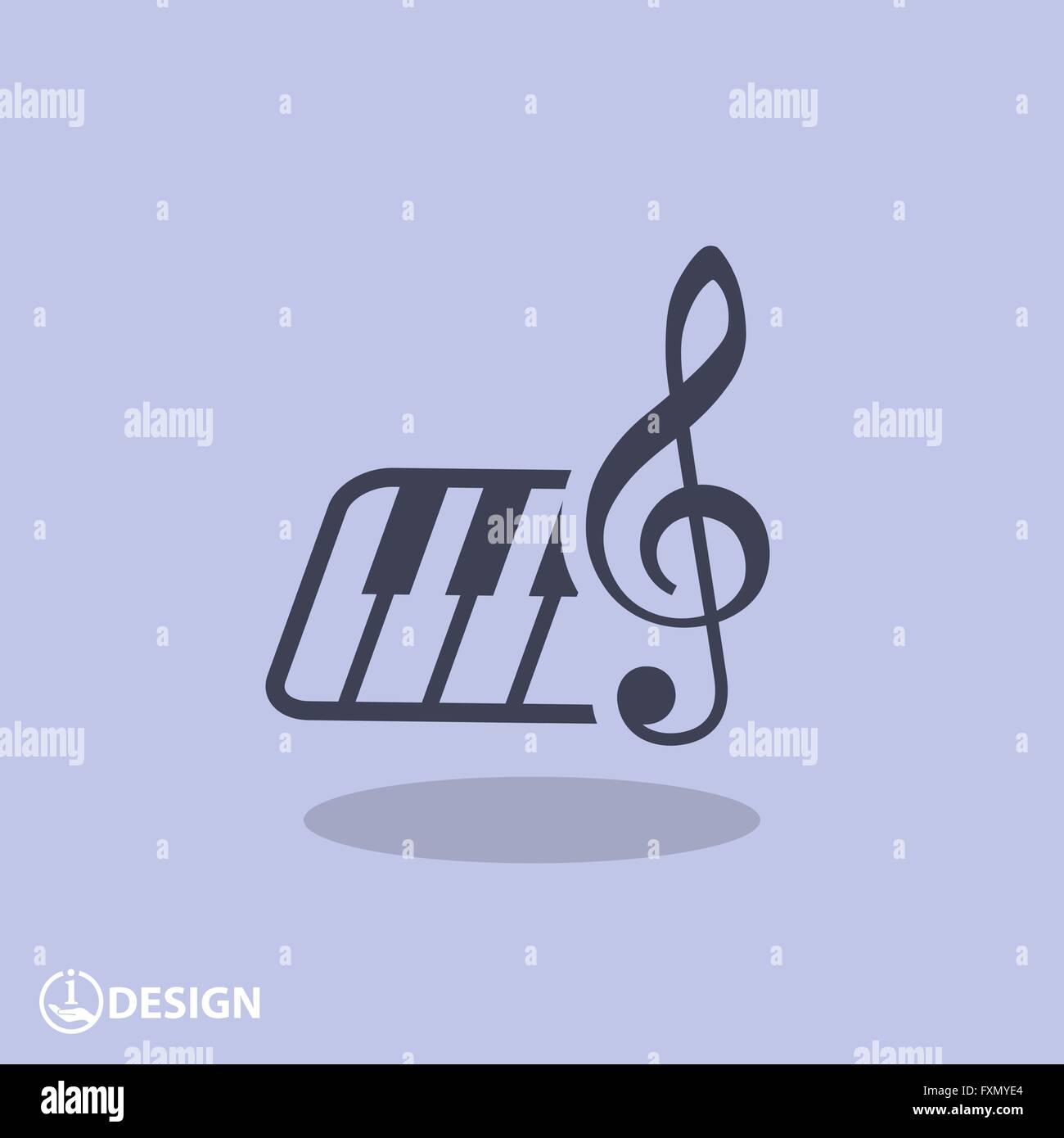 Pictograph of music key and keyboard Stock Vector Image & Art - Alamy