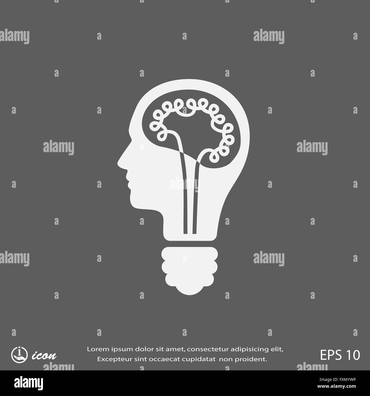 Pictograph of bulb concept Stock Vector Image & Art - Alamy