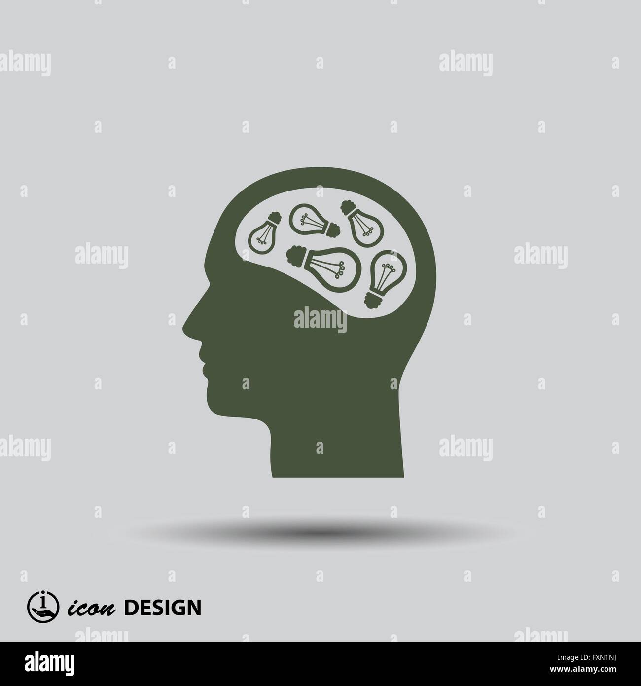 Pictograph of bulb concept Stock Vector Image & Art - Alamy