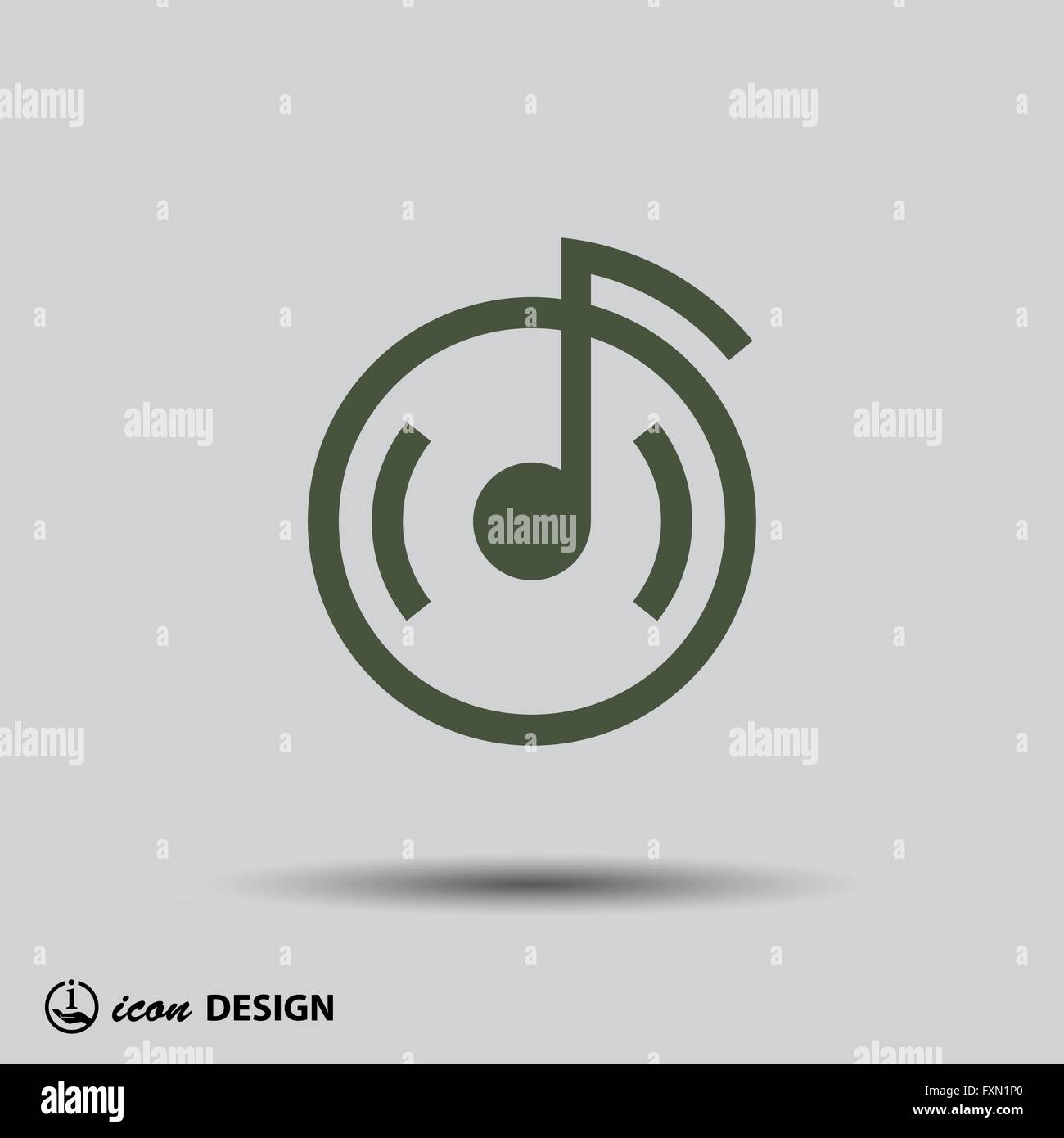 Pictograph of music note Stock Vector Image & Art - Alamy