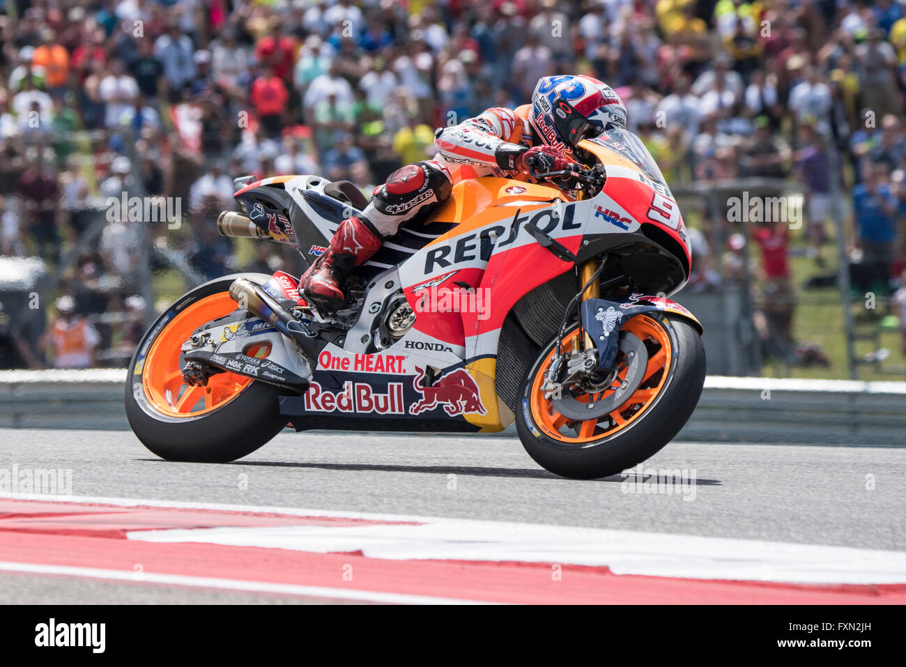 Marc Marquez of Repsol Honda Team on his way to winning the 2016 Red ...