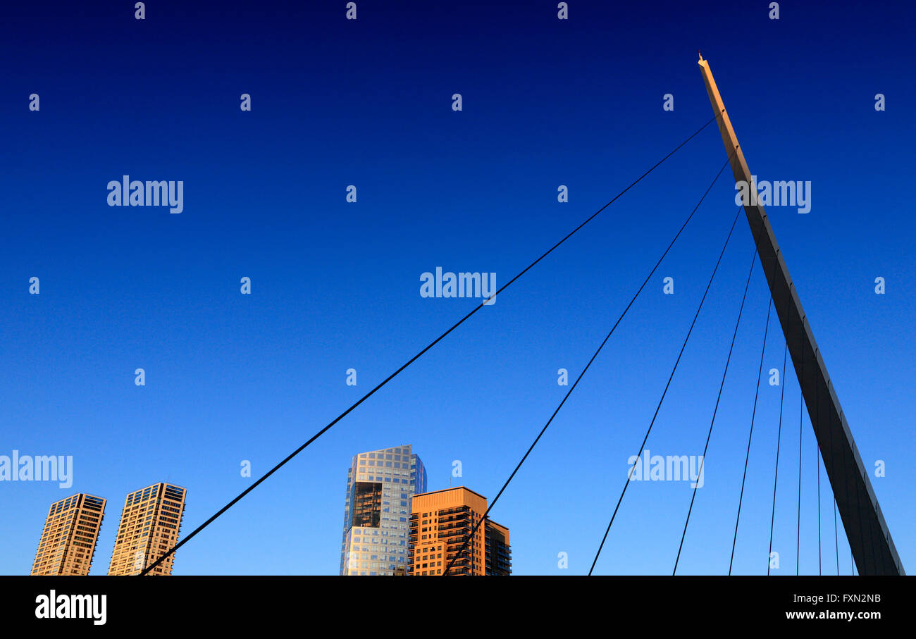 Woman ´s Bridge (Puente de la mujer) Puerto Madero, Buenos Aires Stock ...