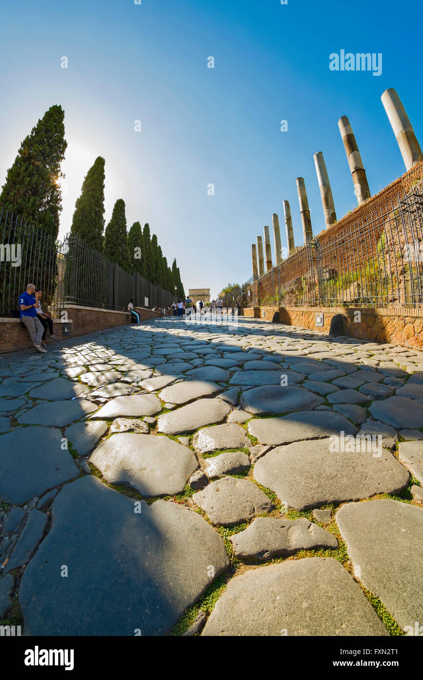 Ancient roman road cobblestones hi-res stock photography and images - Alamy