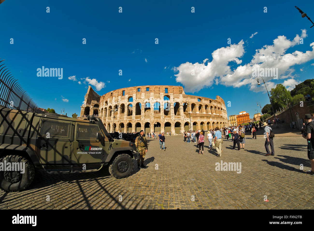 Military security deployment, Rome, colosseum Stock Photo - Alamy