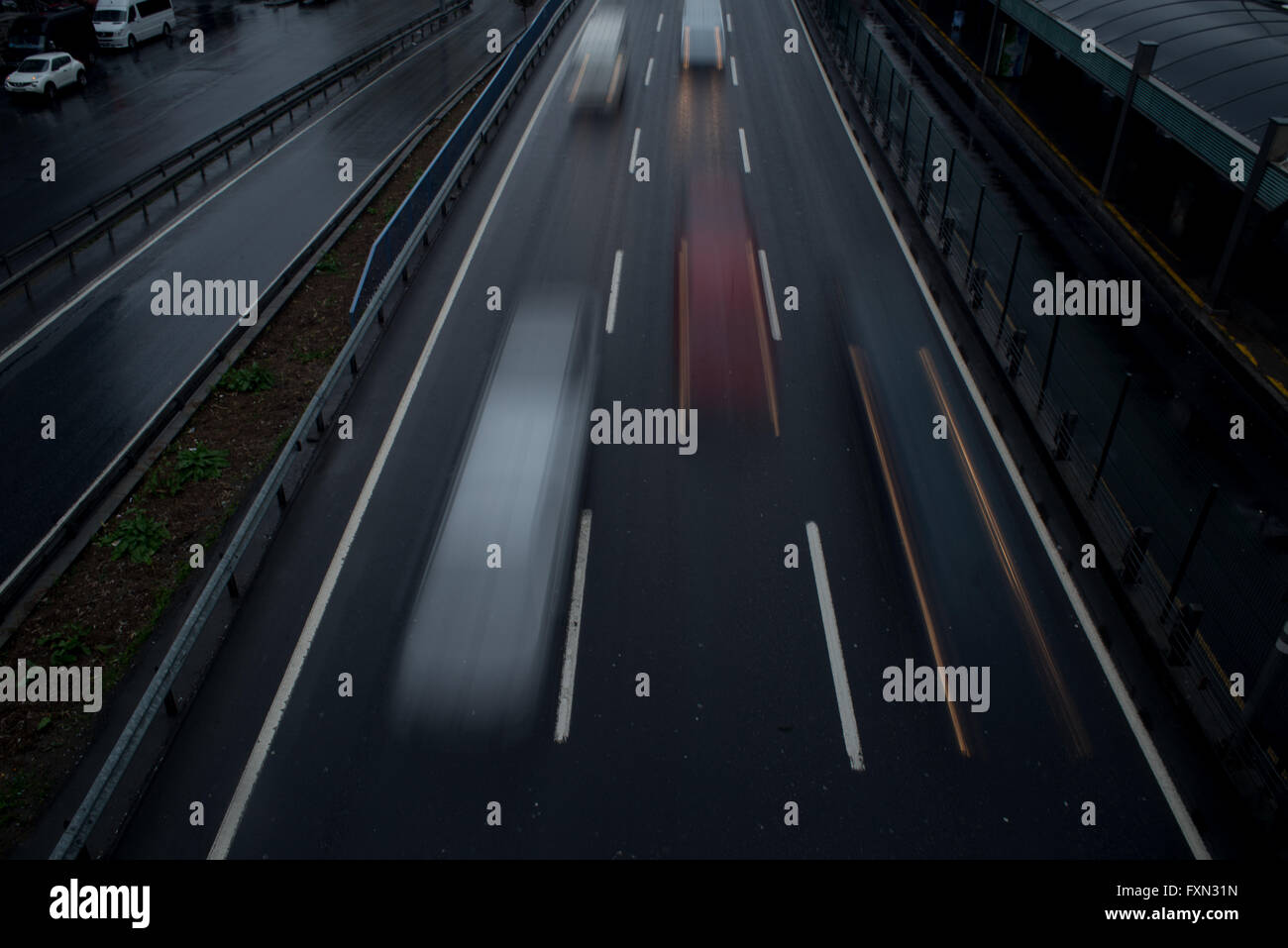 Fast cars on highway Stock Photo - Alamy