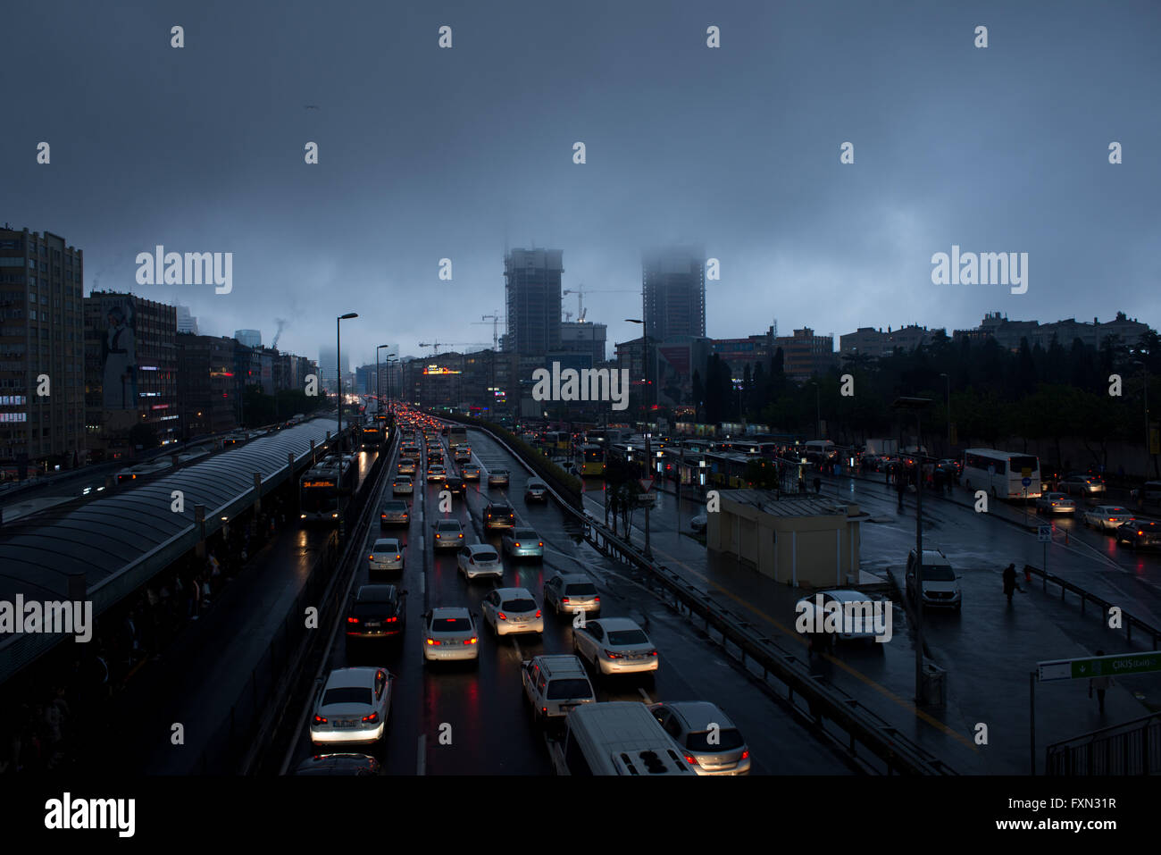 Time lapse traffic jam in hi-res stock photography and images - Alamy