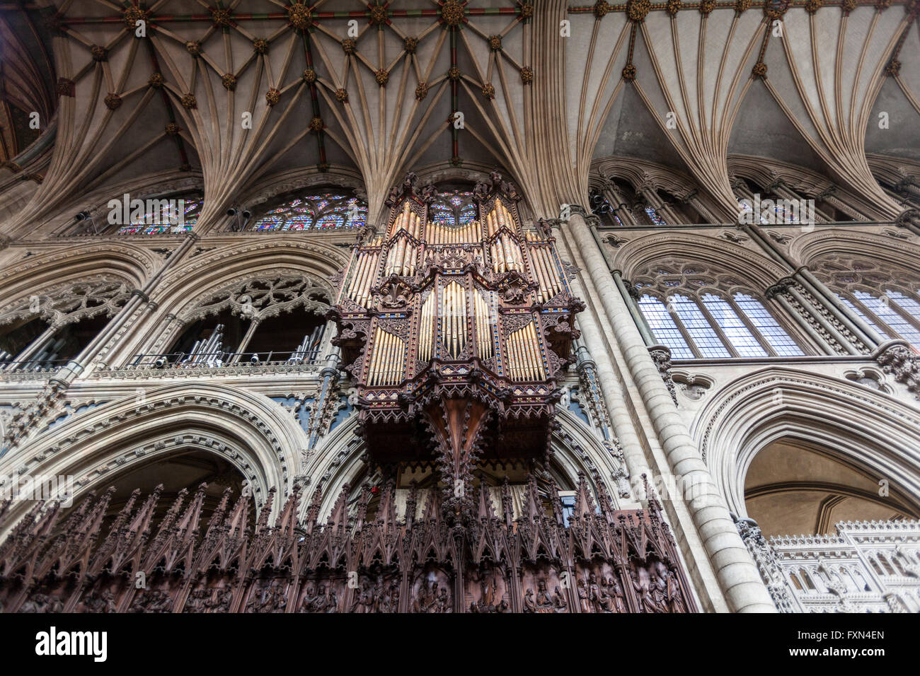 Ely Cathedral organ, Ely, Cambridgeshire, England, UK Stock Photo - Alamy