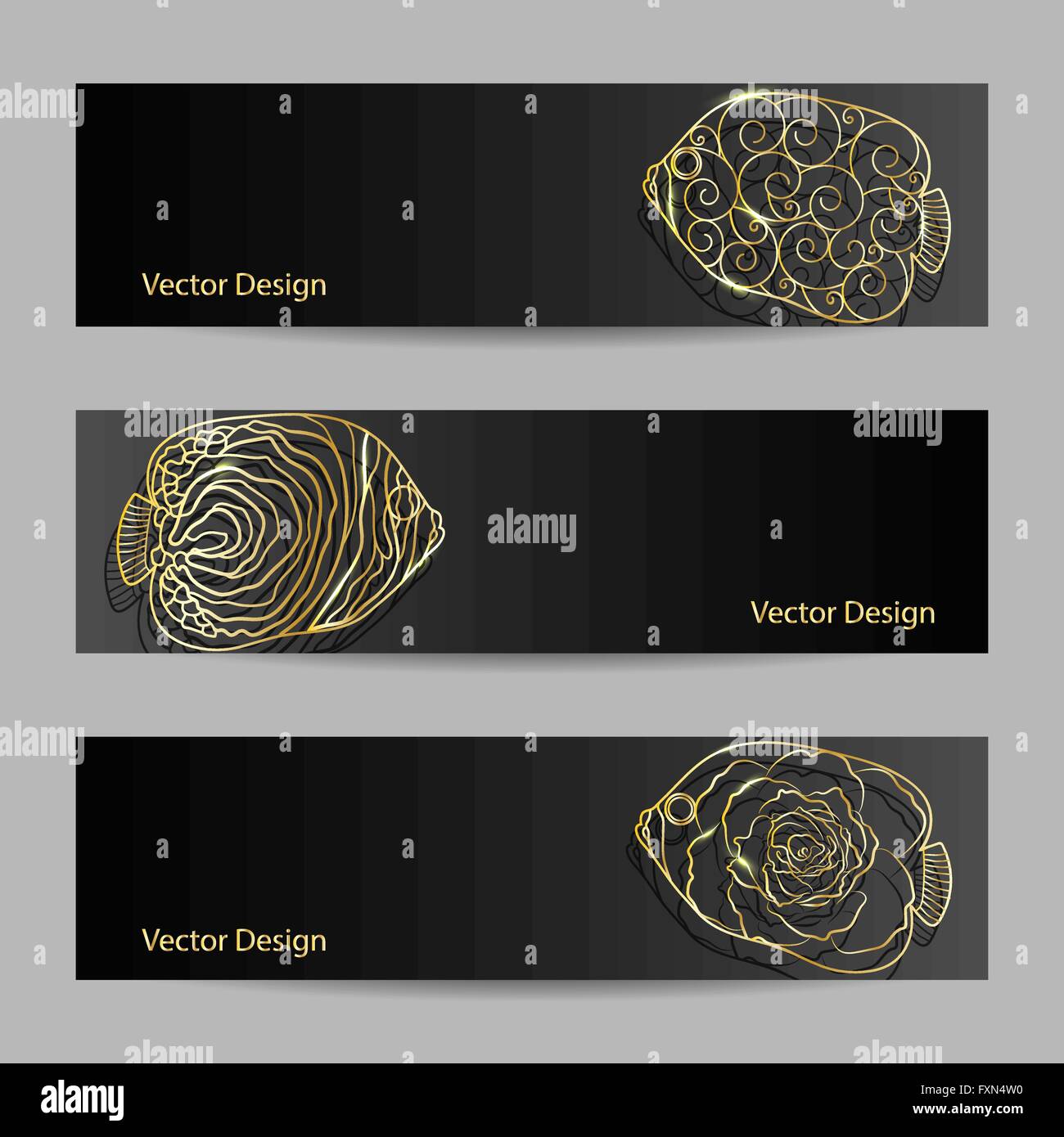 Luxury horizontal banners template Stock Vector Images - Alamy