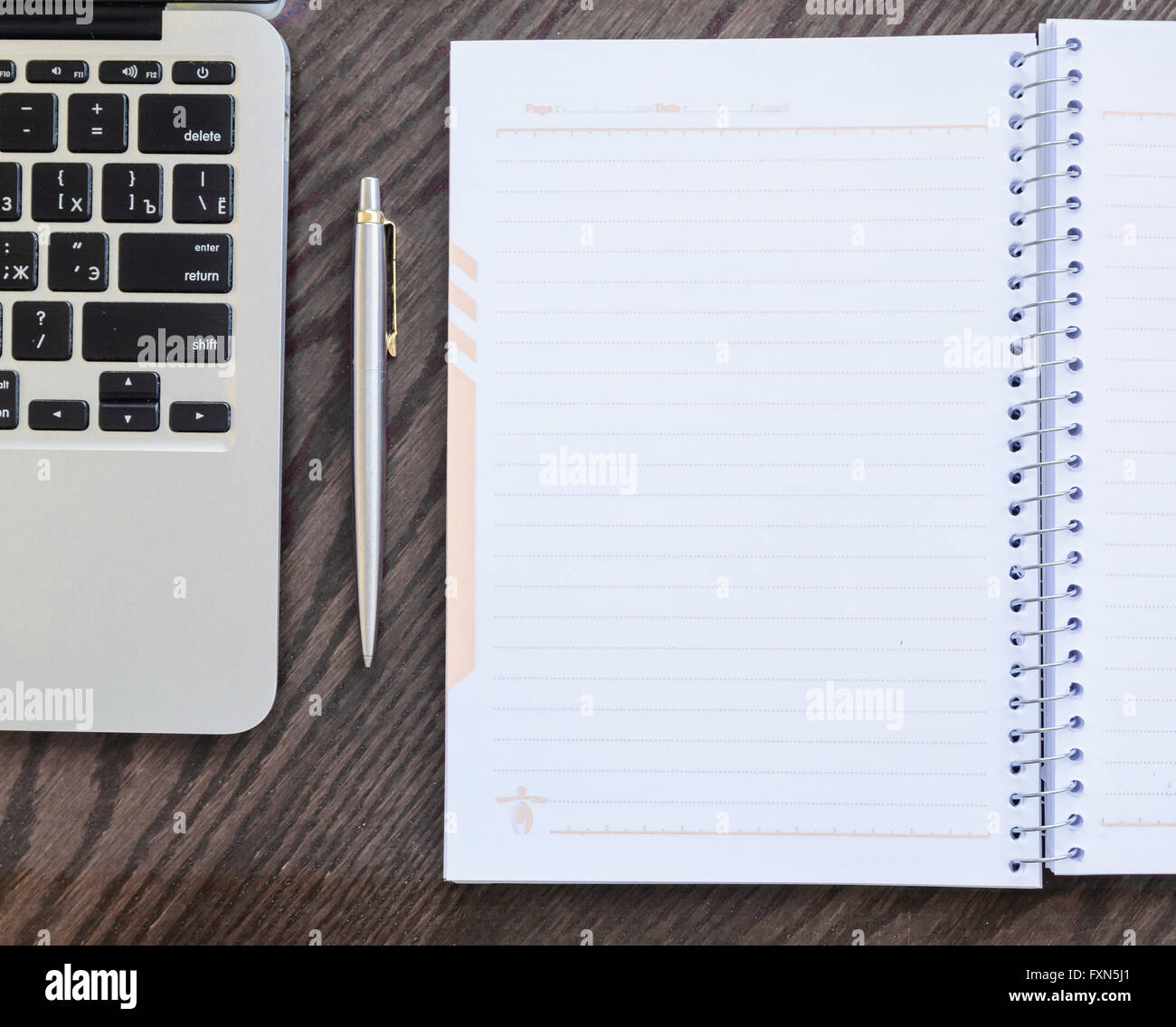 Desk above old background hi-res stock photography and images - Alamy