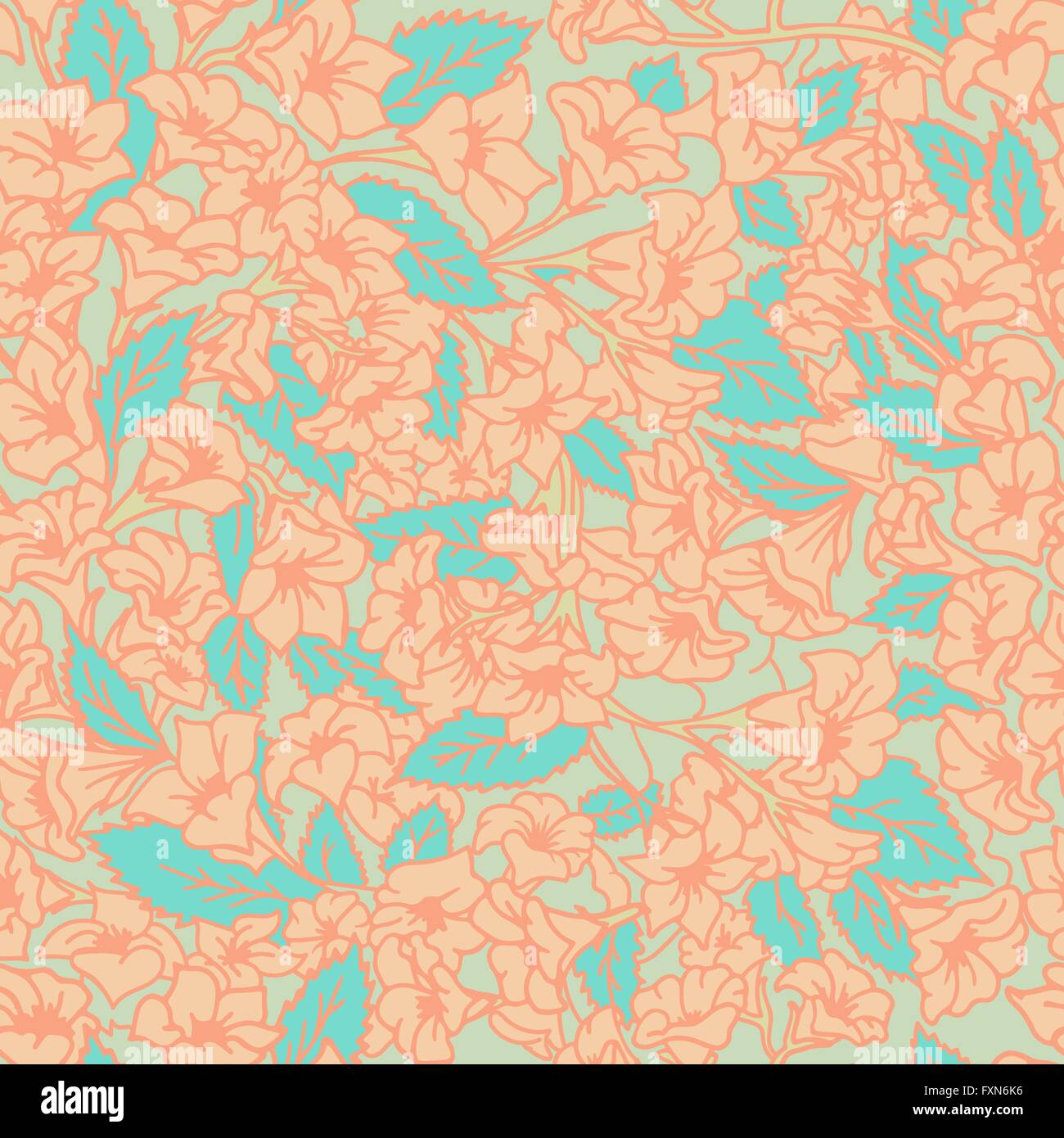 Seamless floral pattern. Vector illustration Stock Vector Image & Art ...