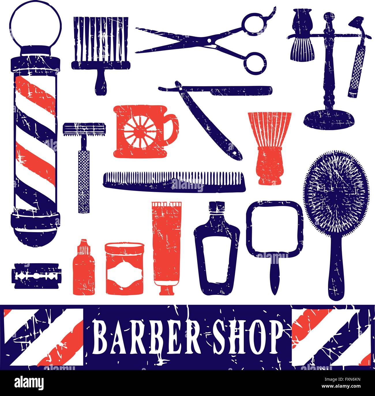 Barber tools vector illustration hi-res stock photography and images ...