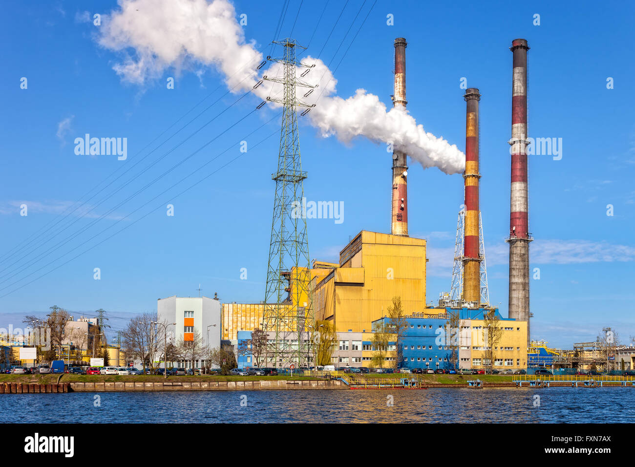 Industrial View Thermal Power Station In Gdansk Poland Stock Photo industrial-view-thermal-power-station-in-gdansk-poland-stock-photo
