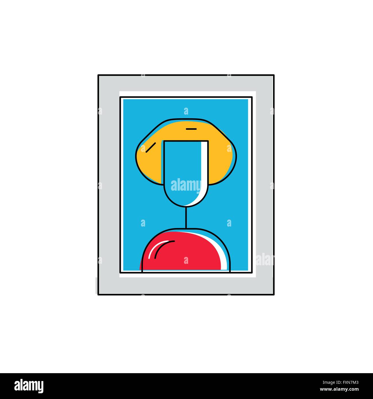 Framed painting Stock Vector Images - Alamy