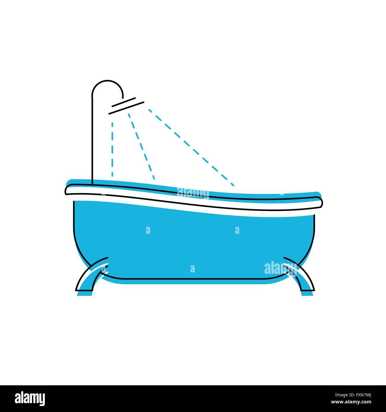 Shower vector hi-res stock photography and images - Alamy