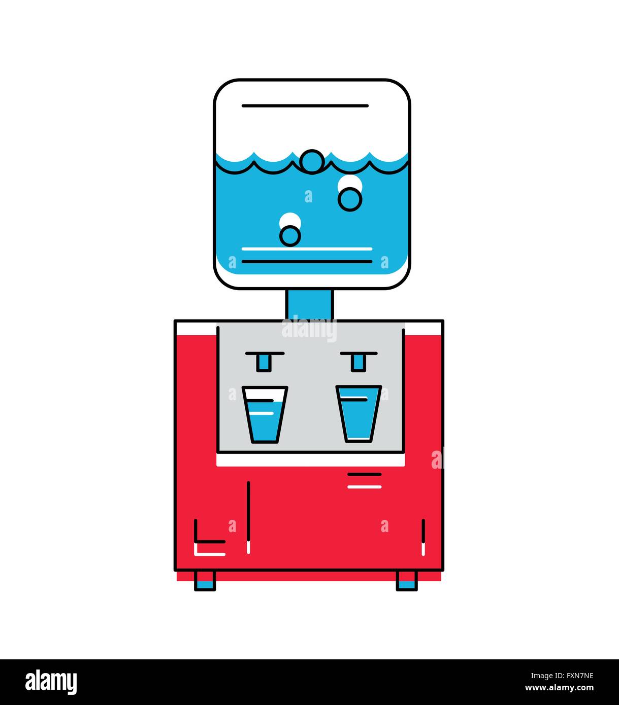 Water Cooler icon. Line style Vector Illustration Stock Vector Image ...