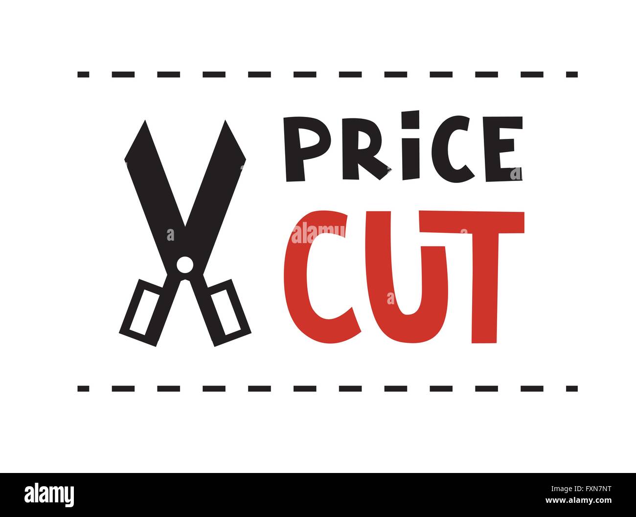 Scissors and Price cut logo. Vector illustration Stock Vector Image ...