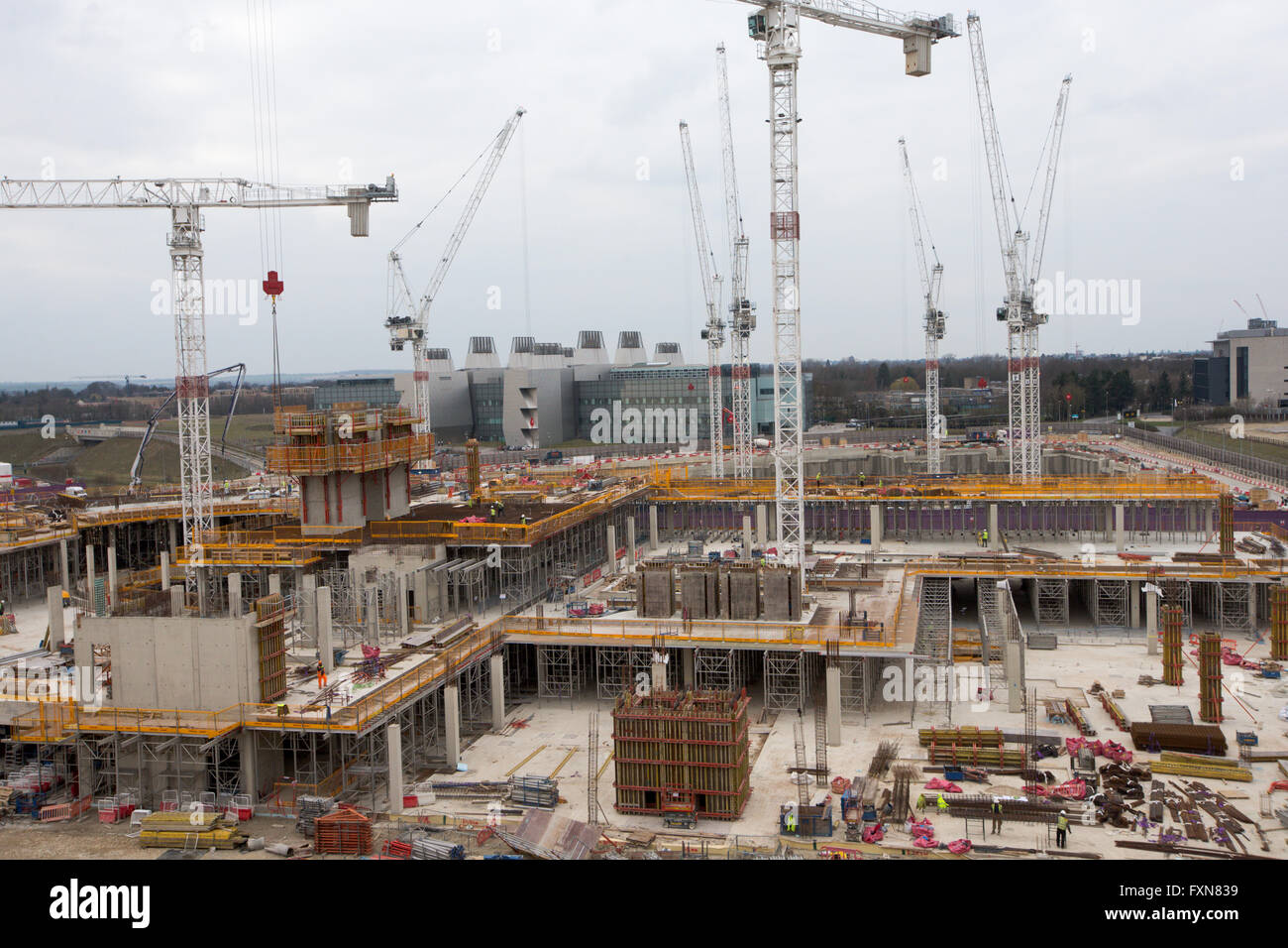 Picture shows the progress of the construction work of the new Papworth ...