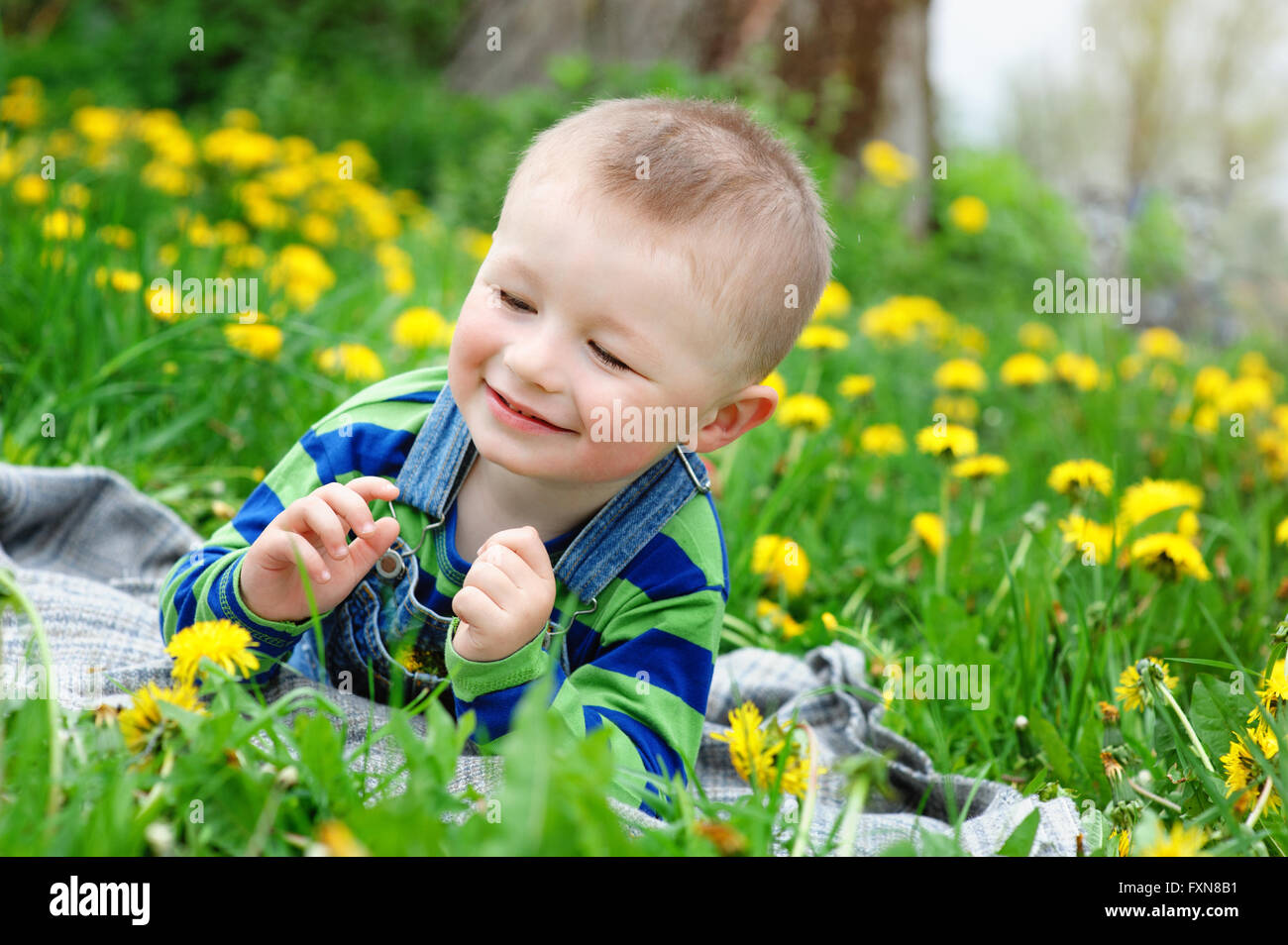 Little boy flower hi-res stock photography and images - Alamy