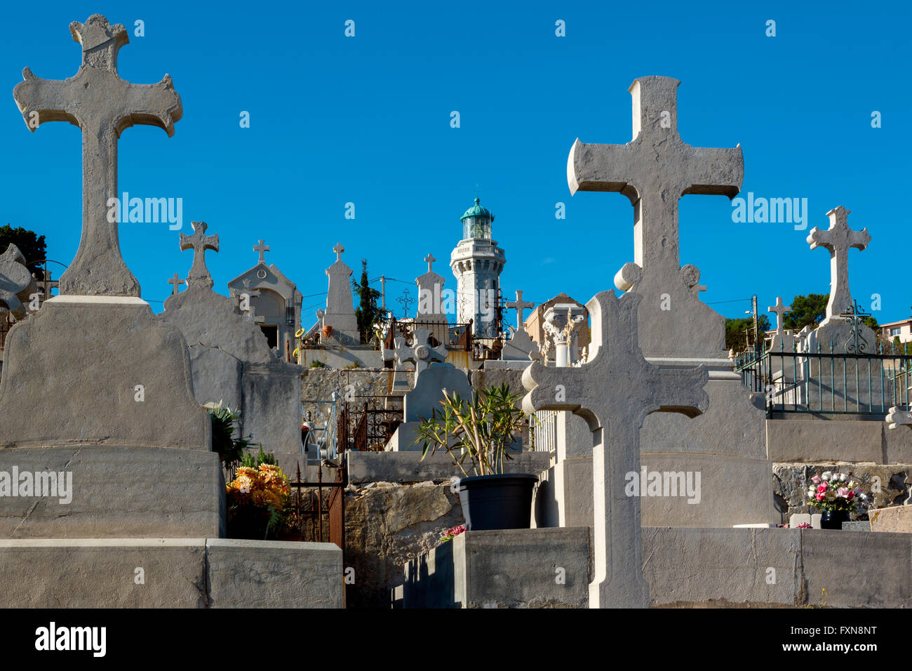 The marine cemetery at Sete, Herault, France Stock Photo - Alamy