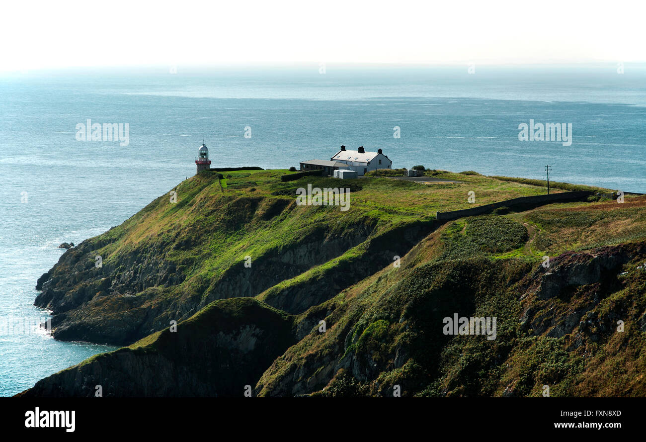 Cliffs in Howth and lighthouse, Ireland Stock Photo - Alamy