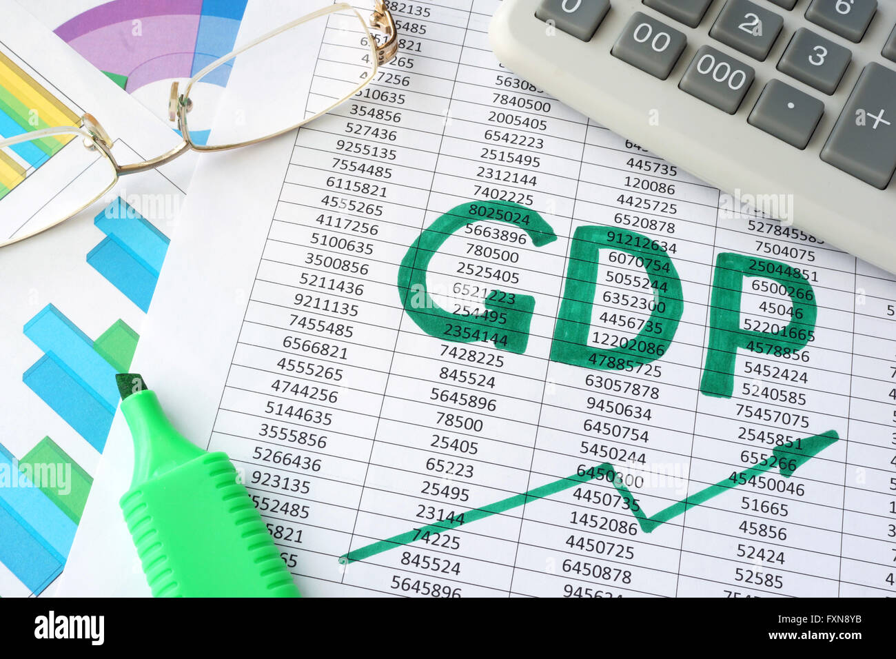 Charts gross domestic product hi-res stock photography and images - Alamy