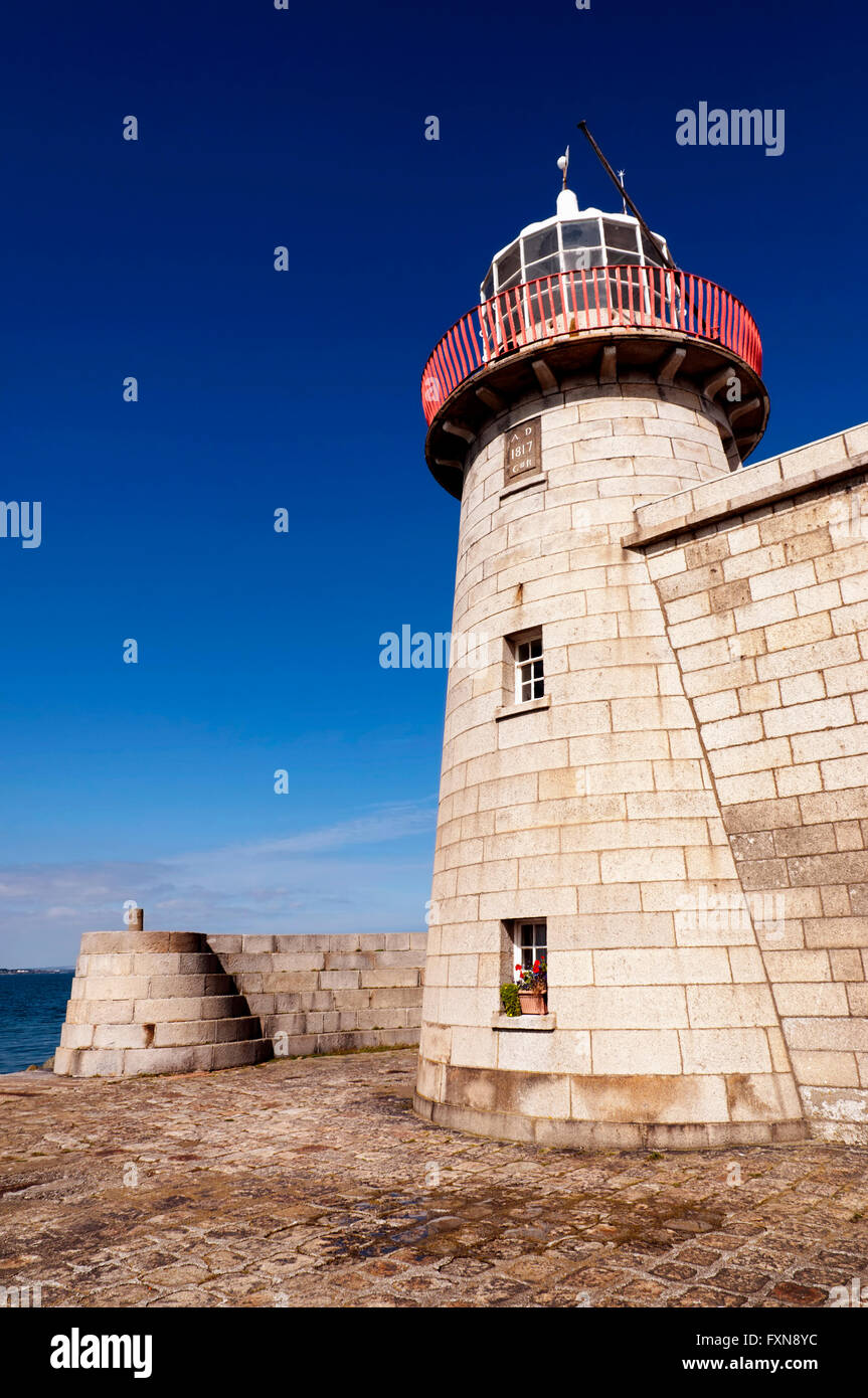 Howth lighthouse in county Dublin, Ireland. The lighthouse was built in ...