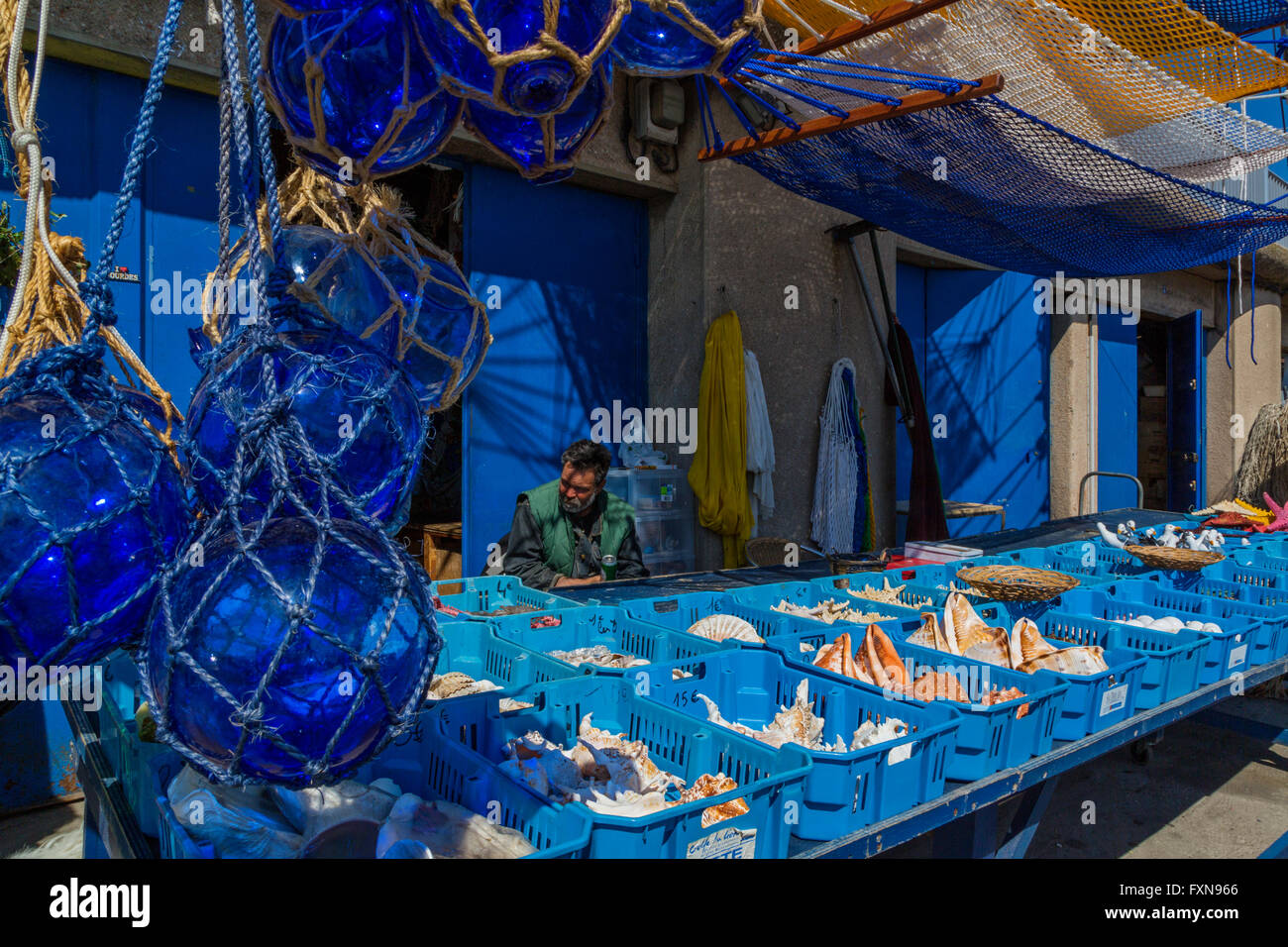 Traditional shellfish store, Sete, Herault, France Stock Photo - Alamy
