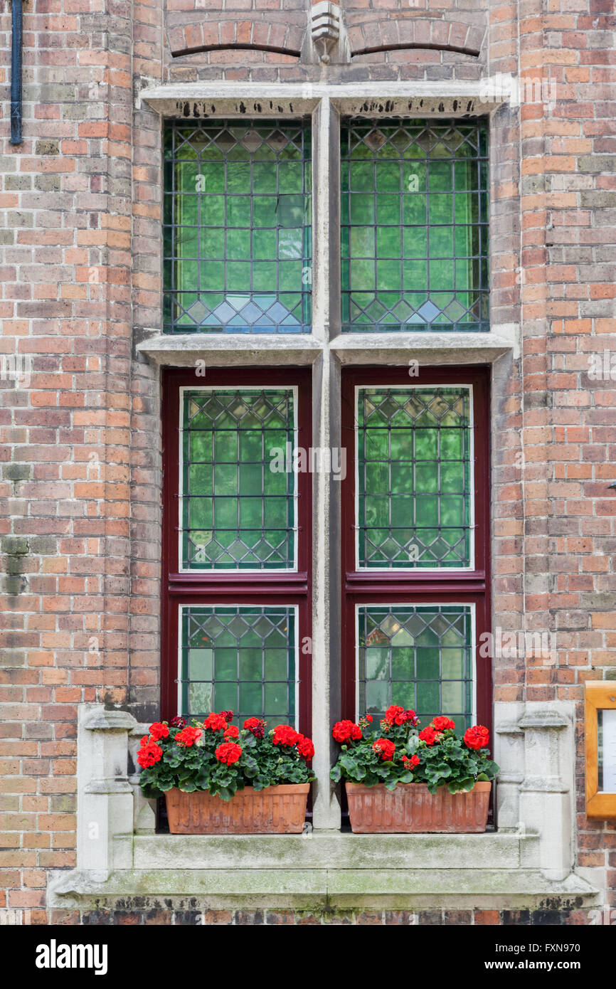 Typical Window Bruges Belgium Stock Photo - Alamy